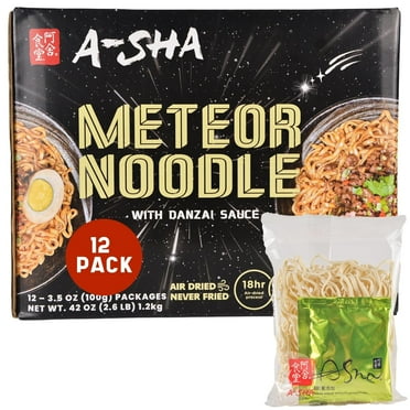 (4 Pack) Asha Hakka Scallion Sauce Premium Knife Cut Noodles, 13.55 oz ...