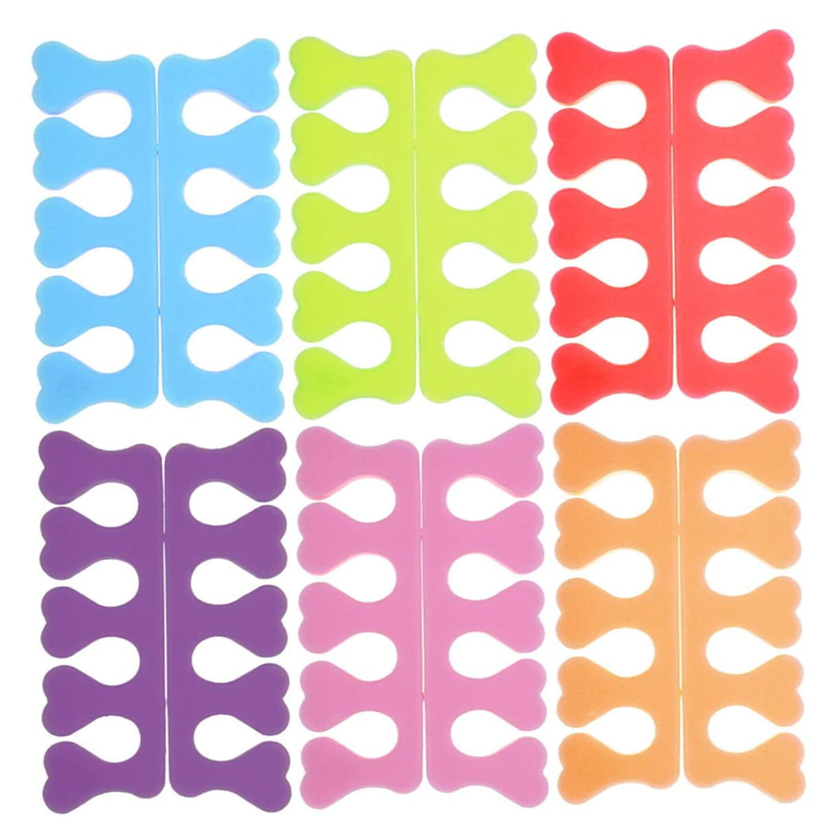 36pcs Nail Toe Separator Blue Nail Polish Gel Beauty Sponges Disposable ...
