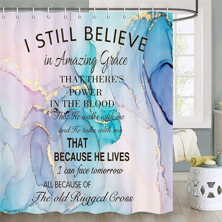 Inspirational Shower Quotes RV Shower Curtain Inspirational