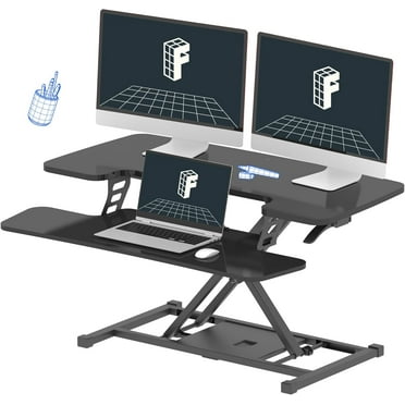 Rocelco 46" Large Height Adjustable Standing Desk Converter, Quick Sit ...