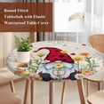 Daisy Gnomes Round Tablecloth, Fitted Table Cover with Elastic for 45 ...