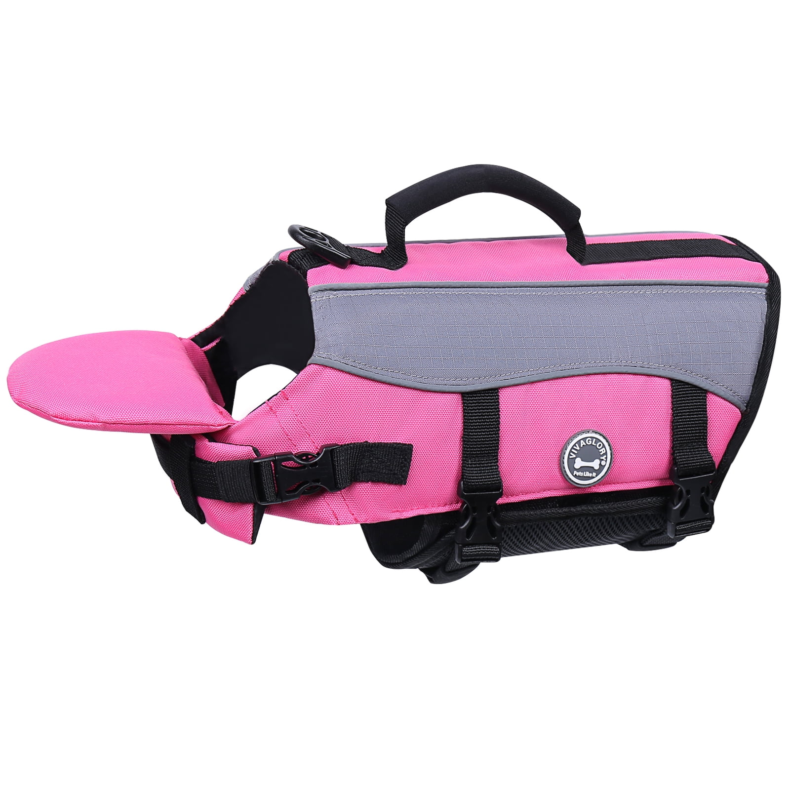 VIVAGLORY Dog Life Jacket Vest for Swimming, with Front Float, Pink ...