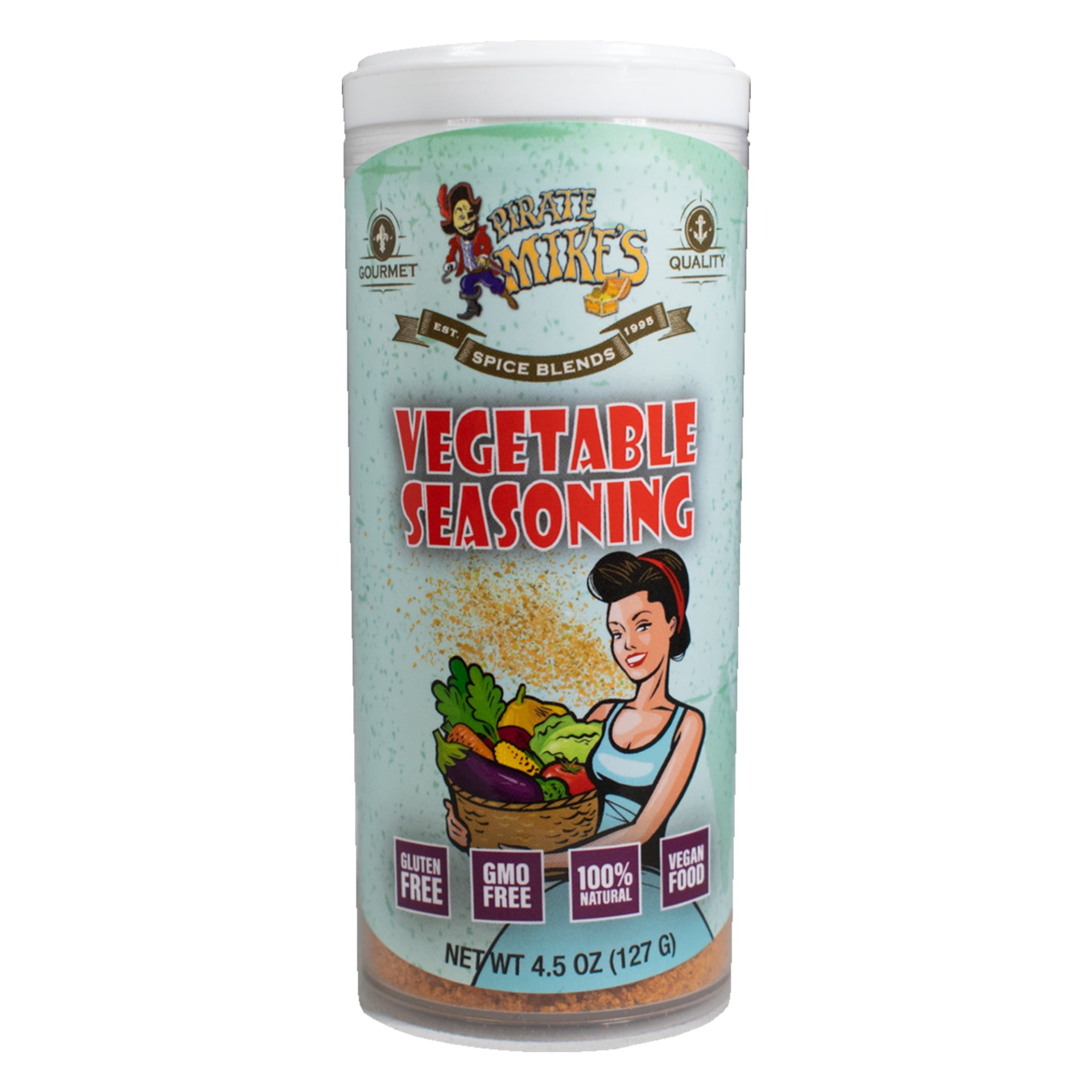 Pirate Mike's Vegetable Seasoning Medium 4.5 oz - Walmart.com