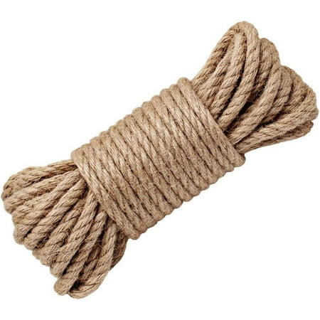 NUNADERNU Natural and strong hemp rope Thickness 8mm for crafts, garden ...
