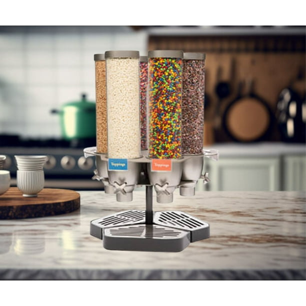 Rosseto 4.9 Liter, 6 Canister Carousel Snack/Cereal Dispenser - Precise ...