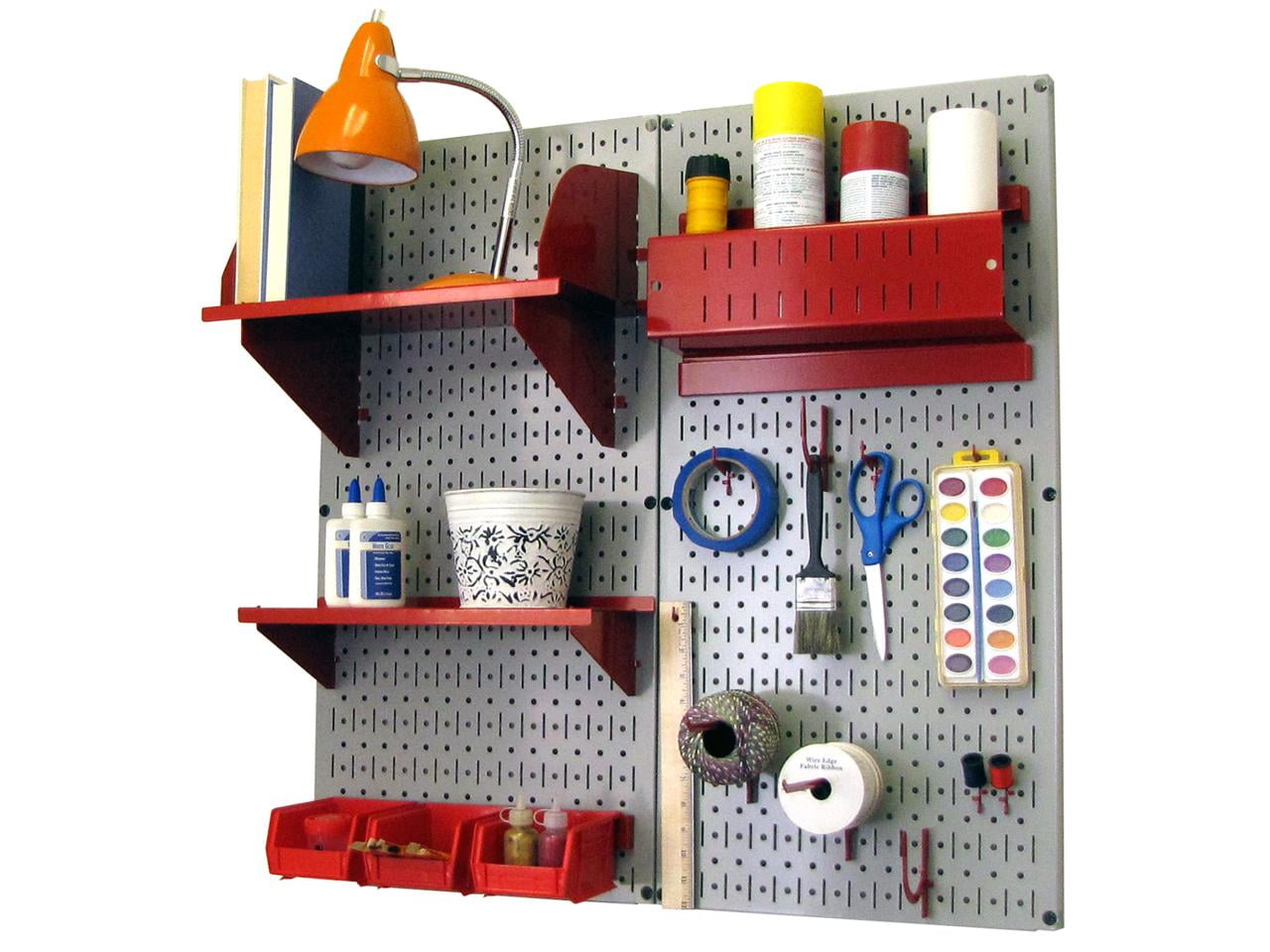 Wall Control Pegboard Hobby Craft Pegboard Organizer Storage Kit with ...