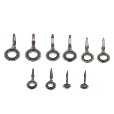 1.9mm Iron Fishing Rod Guide Repair Kit Eyelet Replacement, Silver 8 ...