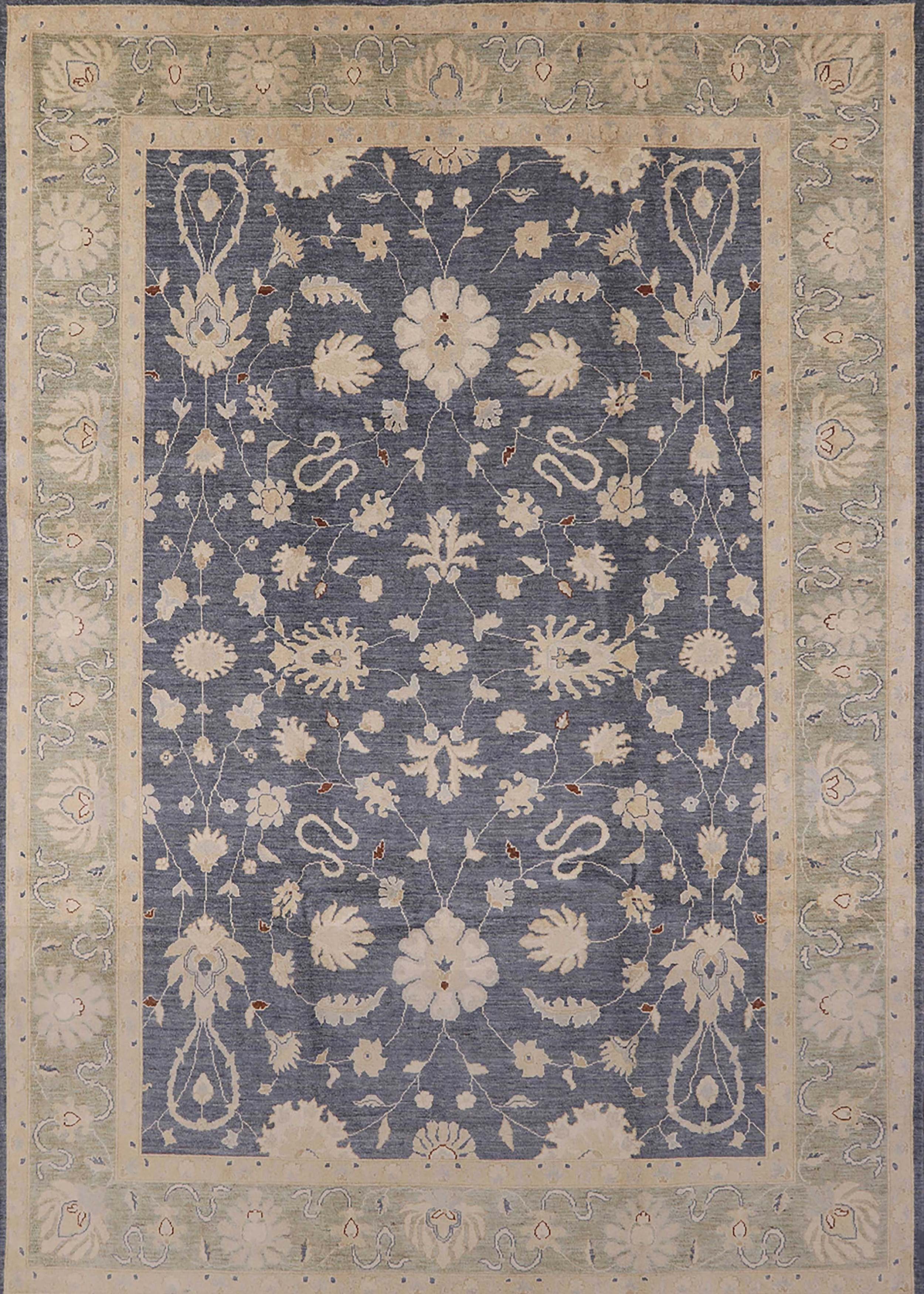 Ahgly Company Indoor Rectangle Mid-Century Modern Cloudy Gray Oriental ...