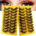 Chicmine 9 Pairs/Set False Eyelashes Natural 3D Effect Soft Thick ...