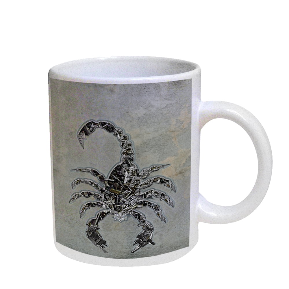 KuzmarK Coffee Cup Mug Pearl Iridescent White - Scorpion Weapons ...