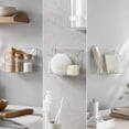 Clear Wall Mounted Storage Organizer - No Drill Hanging Caddy for ...