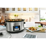 Elite Platinum Large 8.5 Quart Digital Slow Cooker, Stainless Steel ...