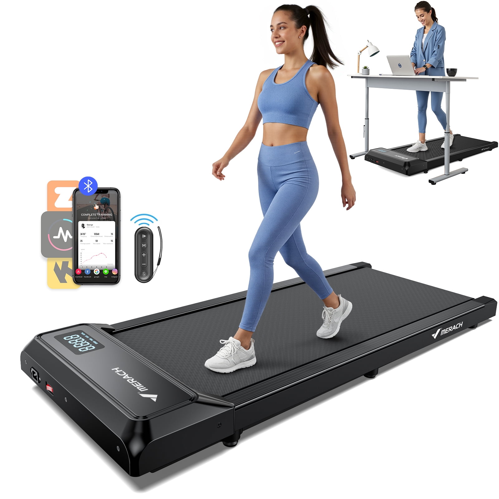 Walking Pad, Under Desk Treadmill, Portable Mini Treadmills for Home ...