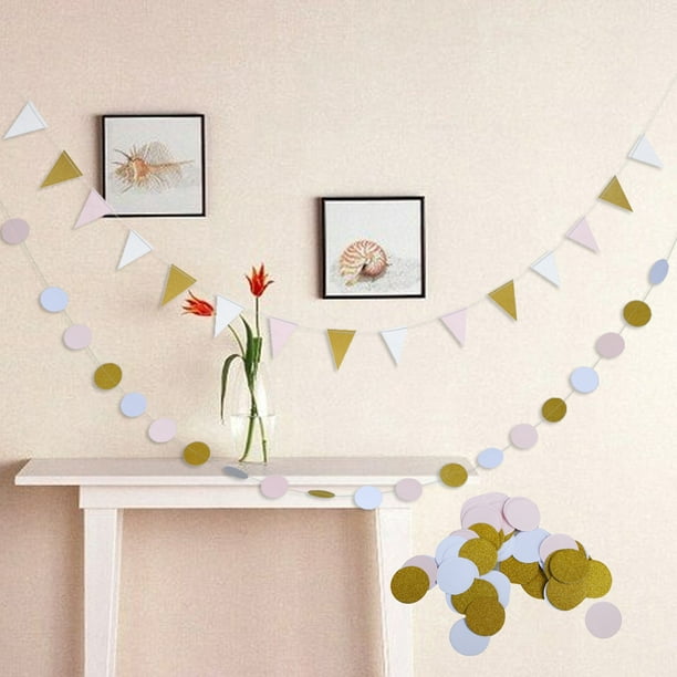 Banderas de Triángulo +100pcs Adornos de Asperja Decoración de 2M ...