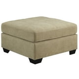 Cocoa Microfiber Ottoman - Walmart.com