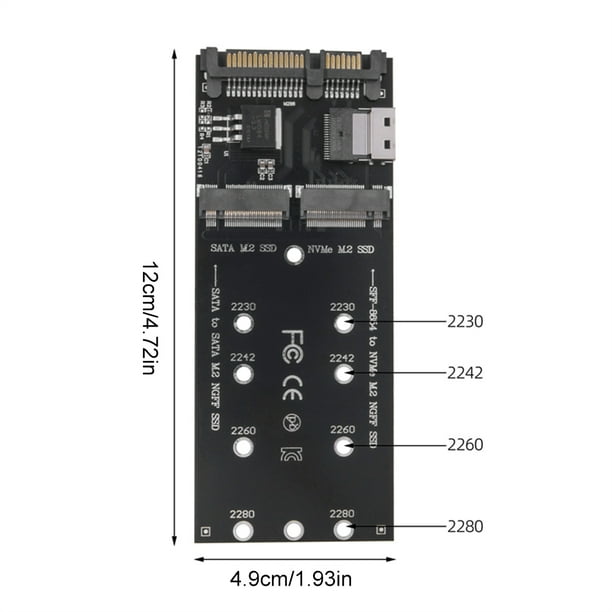 Adaptador M.2 a SATA SFF-8654 a M2 NVME SSD convertidor placa elevadora ...