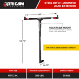 SEEK Adjustable Hitch Mounted Steel Load Extender for Canoes & Kayaks ...