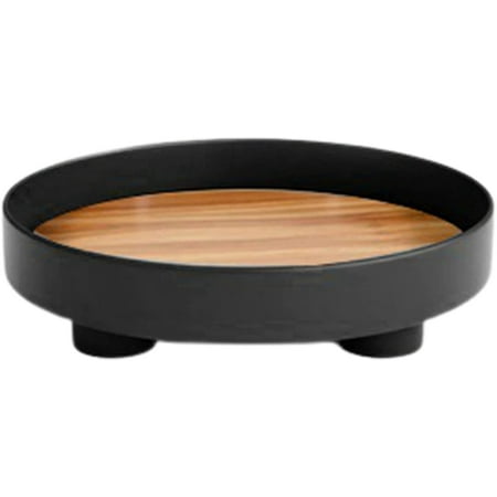 Round Aesthetic Decorative Tray with Foot, Plastic Serving Trays for ...