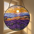 Butterfly over Lavender Stained Glass Suncatcher – Scenic Window ...