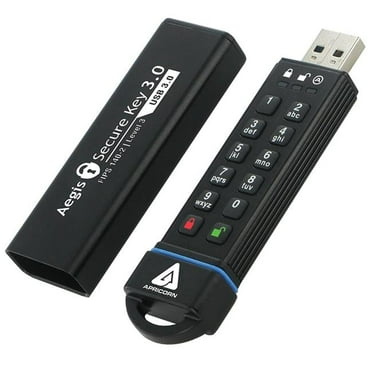 Apricorn 16GB Aegis Secure Key USB 3.0 Flash Drive - AES XTS Encrypted ...