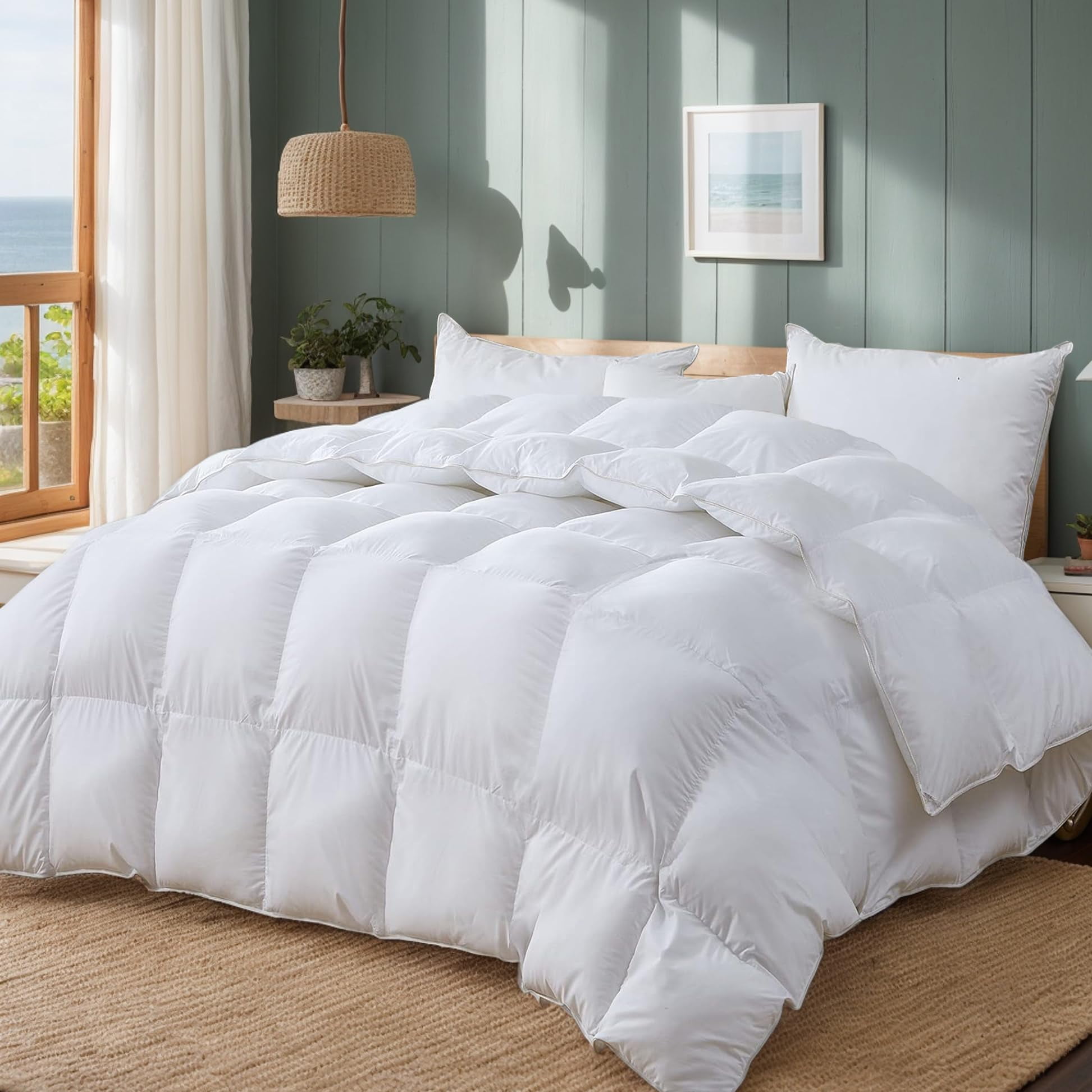 Click here for Viecouette Luxury Goose Down Comforter Queen Size... prices