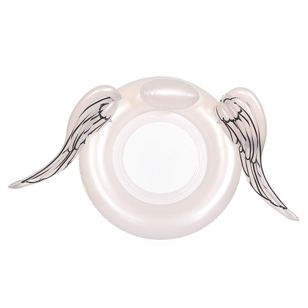 TureClos Inflatable Angel Wings Pool Float Ring Transparent Lounger for ...