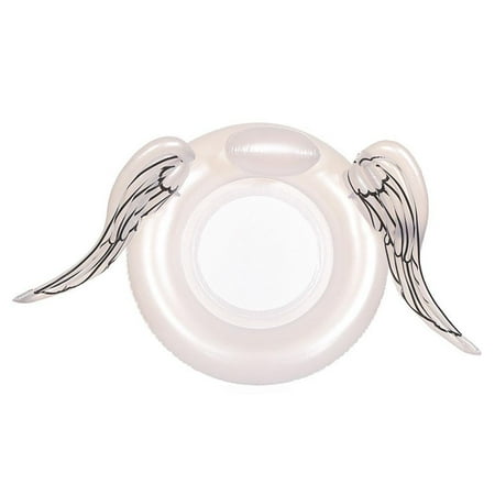 Inflatable Angel Wings Pool Float Ring Angel Wings Transparent Lounger ...