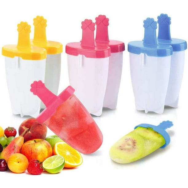 Ice Cream Mold, Popsicle Silicone Molds 6 Reusable Ice Cube Molds Ice ...