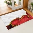 Doormat Bathroom Rugs 18x30in, Abstract Marble Stone Texture Non Slip ...