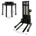 APOLLOLIFT 118" Lift Full Powered Electric Walkie Pallet Stacker ...