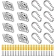 8 Pack 2.31 Inches Pad Eye Hooks,304 Stainless Steel Pad Eye Hanging ...