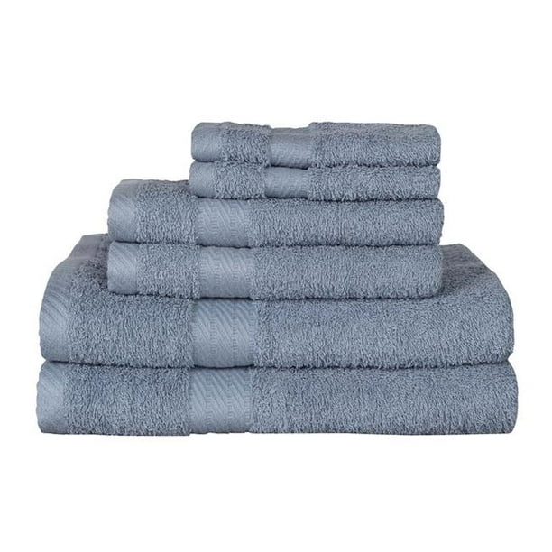 Ultra 100-Percent Cotton 6-Piece Towel Set - Faded Denim - Walmart.ca
