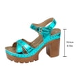 Bnwani Womens Sandals,Sandals Women,Casual,Solid,Buckle,Chunky,Sky Blue ...