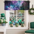 Cosmic Stars Valances for Windows, Purple Pink Starry Sky Gradual ...