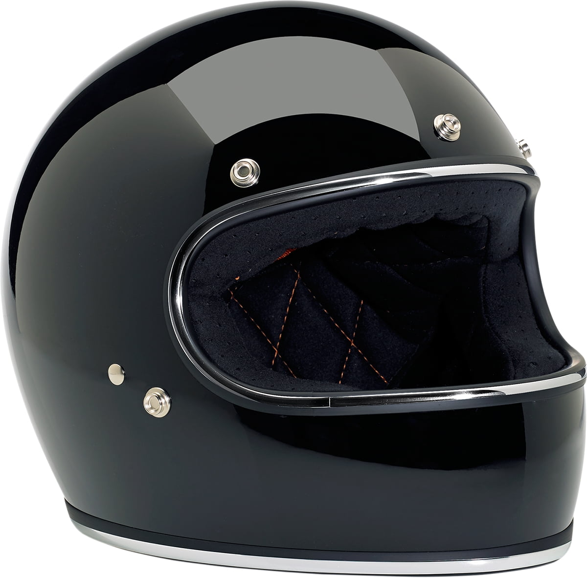 BILTWELL Gringo Full Face Solid Color Helmets Gloss Black Sm GH-BLK-GL ...