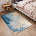Absstract Color Block Front Door Mat Indoor Entrance, Blue Beige ...