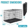 30 inch Dog Crate Dog Kennel Cage with Double Door Folding Metal Wire ...