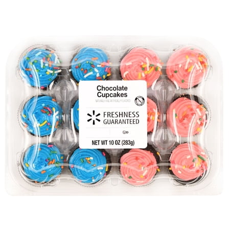 Freshness Guaranteed Chocolate Mini Cupcakes, 10 oz, 12 Count - Walmart.com