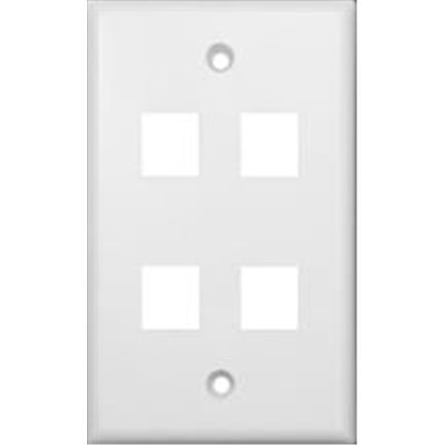 Wallplate For Keystone Jacks And Modular Inserts Four Ports White ...