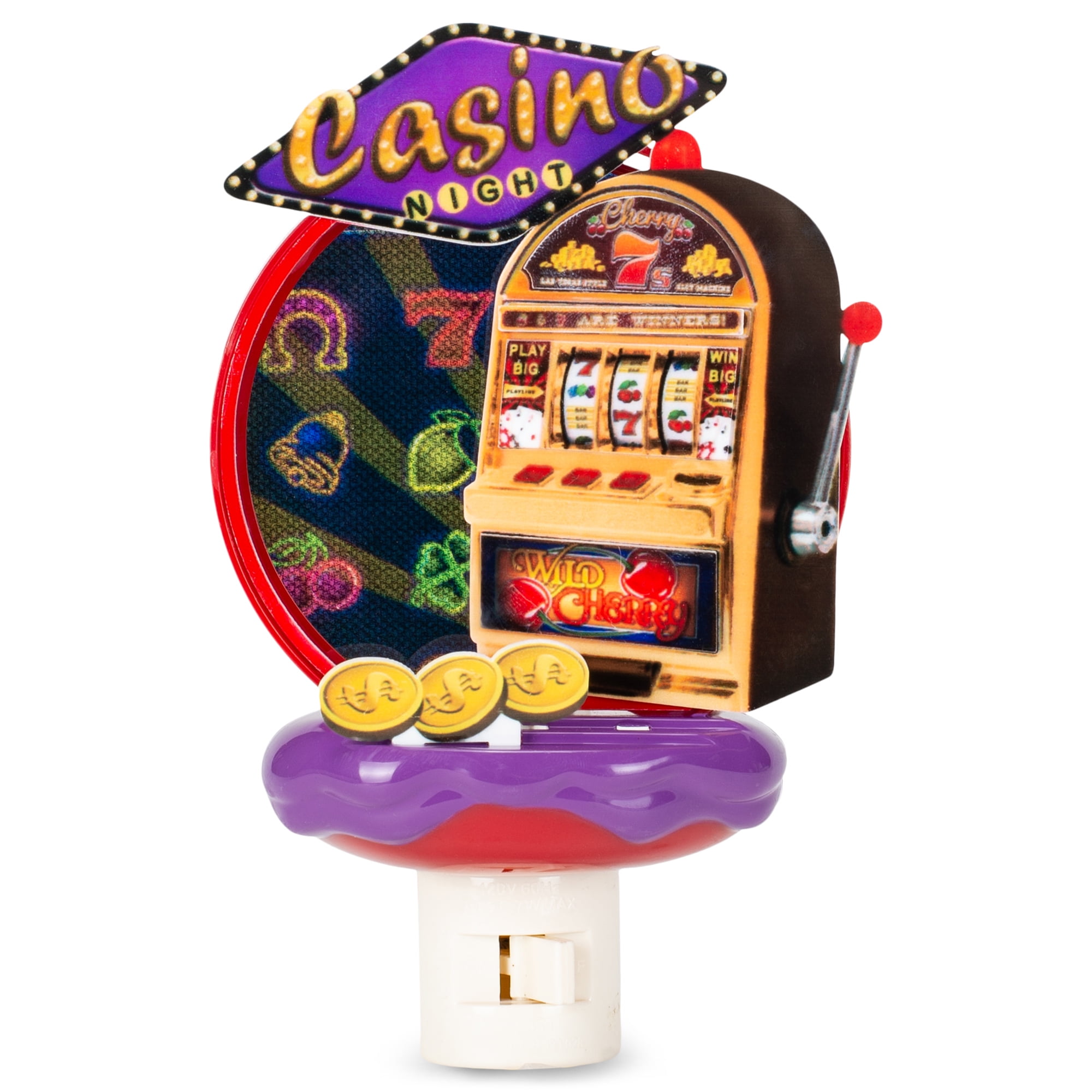 Casino Night Slot Machine Natural Brown 6 x 5 Durable Acrylic Night ...