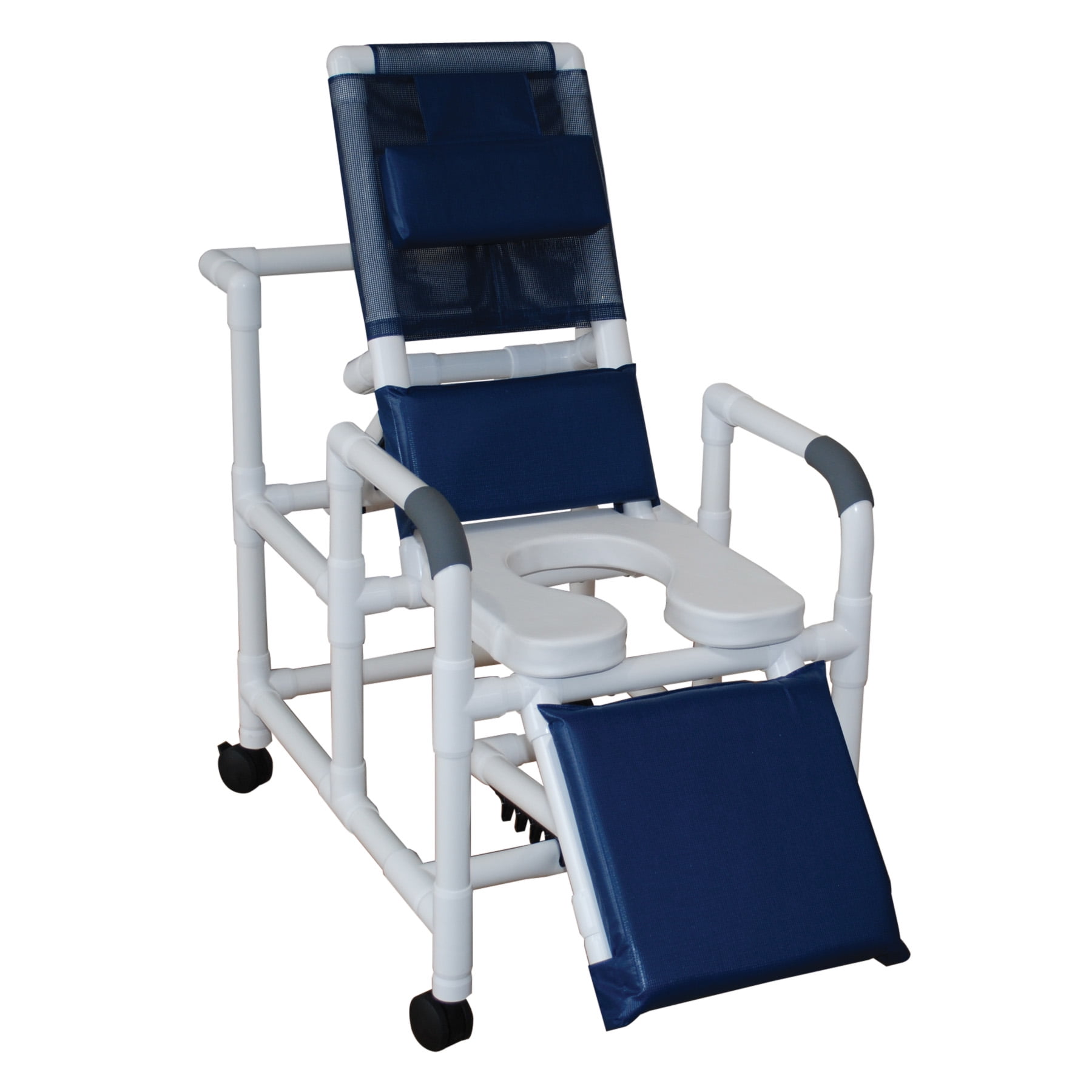 MJM International 193-SSDE Reclining Shower Chair with Soft Seat ...