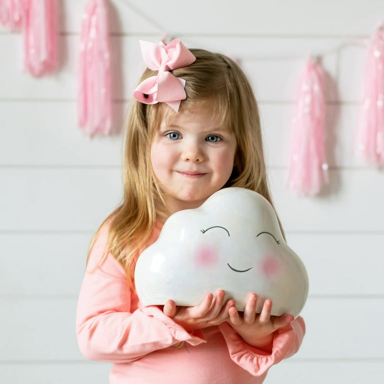 Iridescent Cloud Ceramic Piggy Bank Nursery Decor Gift for Baby Shower Toddler or Children Baby Room Decor Coin Bank