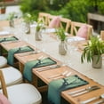 Cloth Napkins Set of 6 Green Misty Forest Cocktail Napkins Moon Crow ...