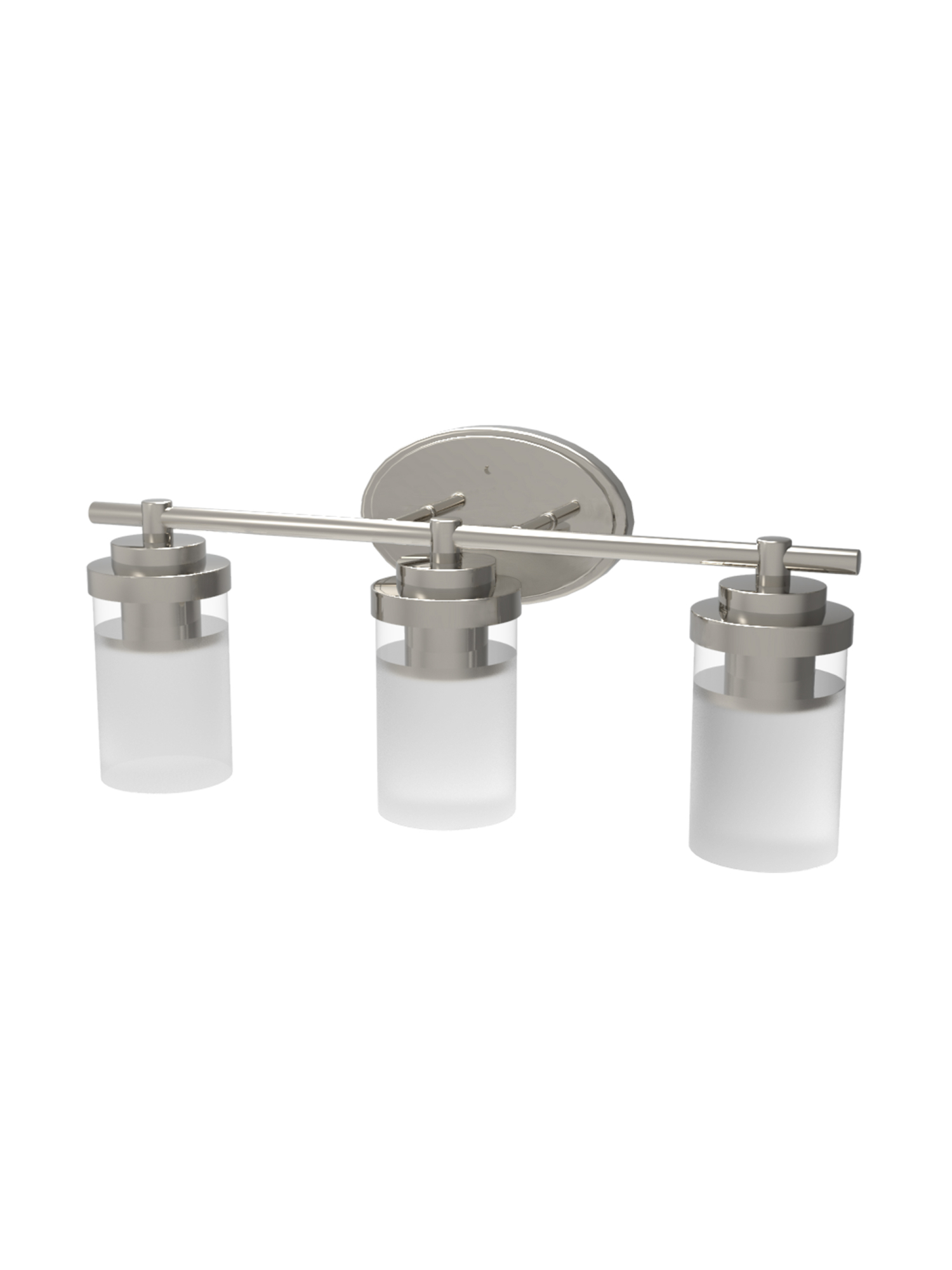 Monument 4-Light Vanity Fixture, Brushed Nickel, 30 X 7-5/8 In., Uses ...
