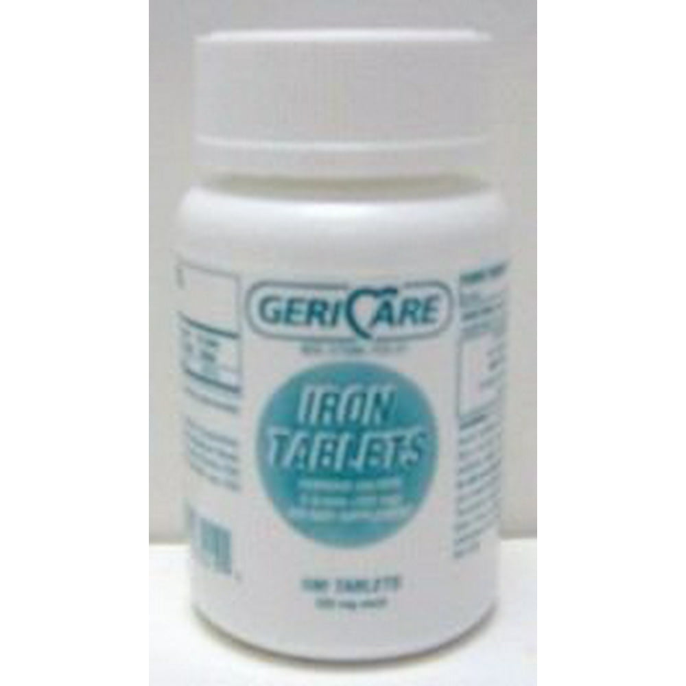 GERICARE Iron Tablets, Ferrous Sulfate Tablets 325mg, Elemental Iron 65 ...