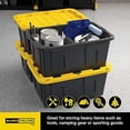 27-Gallon Heavy Duty Tough Storage Container & Snap-Tight Lid, (14.3”H ...