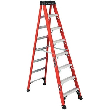 FiberGlass Pro 300 lbs. Capacity 14 ft. Platform Ladder - Orange ...