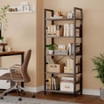 5 Tiers Bookshelf, Classical Modern Book Shelf, Tall Display Shelves in ...