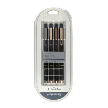 TUL® Fine Writing Solid Metal Barrel Retractable Gel Pen With 2 Refills ...