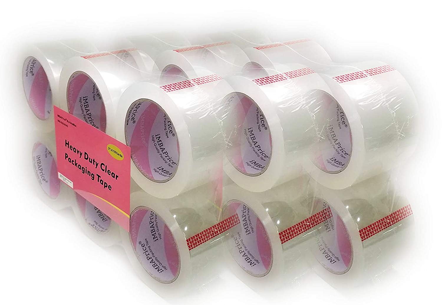 iMBAPrice 3-Inches Wide Packaging Tape - 1 Box of Premium (18 Roll of ...